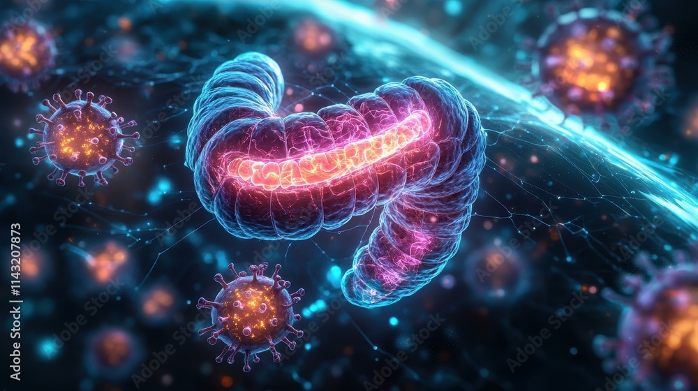 Explore the detailed scientific illustration revealing gut health and ...