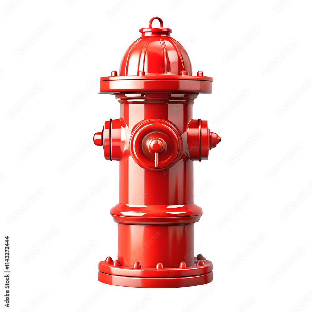 3d red fire hydrant icon with a-glossy surface fire fireman security ...