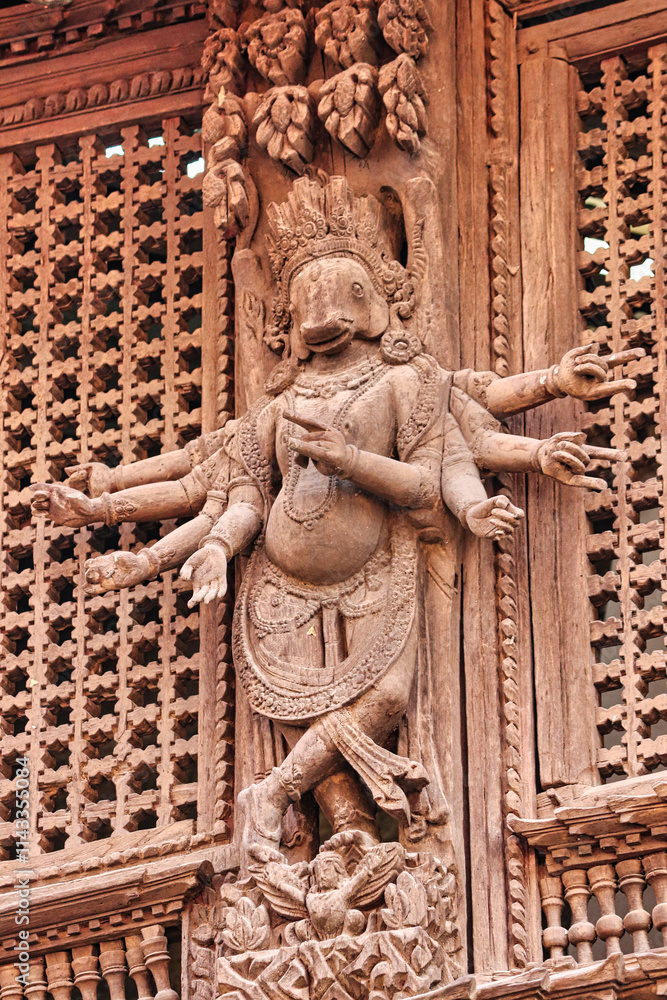 Traditional Nepali Wooden carving of a Varaha, Avatar of Vishnu as a ...
