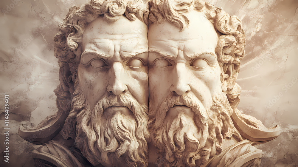 Ancient roman mythical deity janus, god of beginnings, gates, and ...