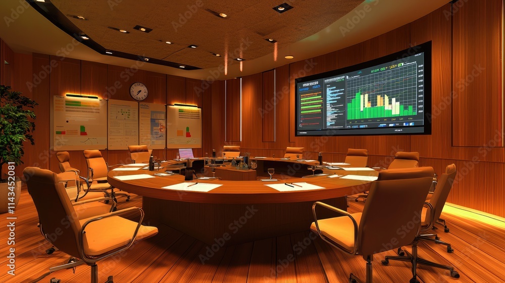A serious meeting room where venture capitalists analyze a startup s ...