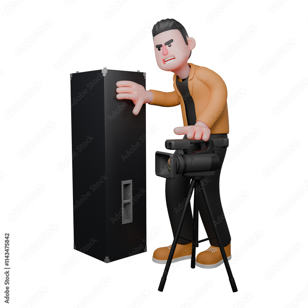 Film Director Cartoon Professional Creative 3D Model. A male director ...