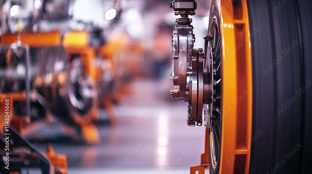 Airplane wheel compartment with mechanical components and hydraulic ...