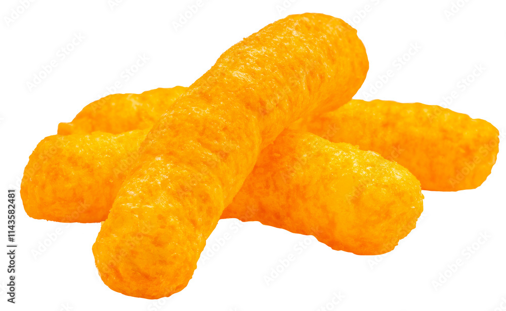 Corn snacks cheesy isolated on white background, Puff corn or Corn ...