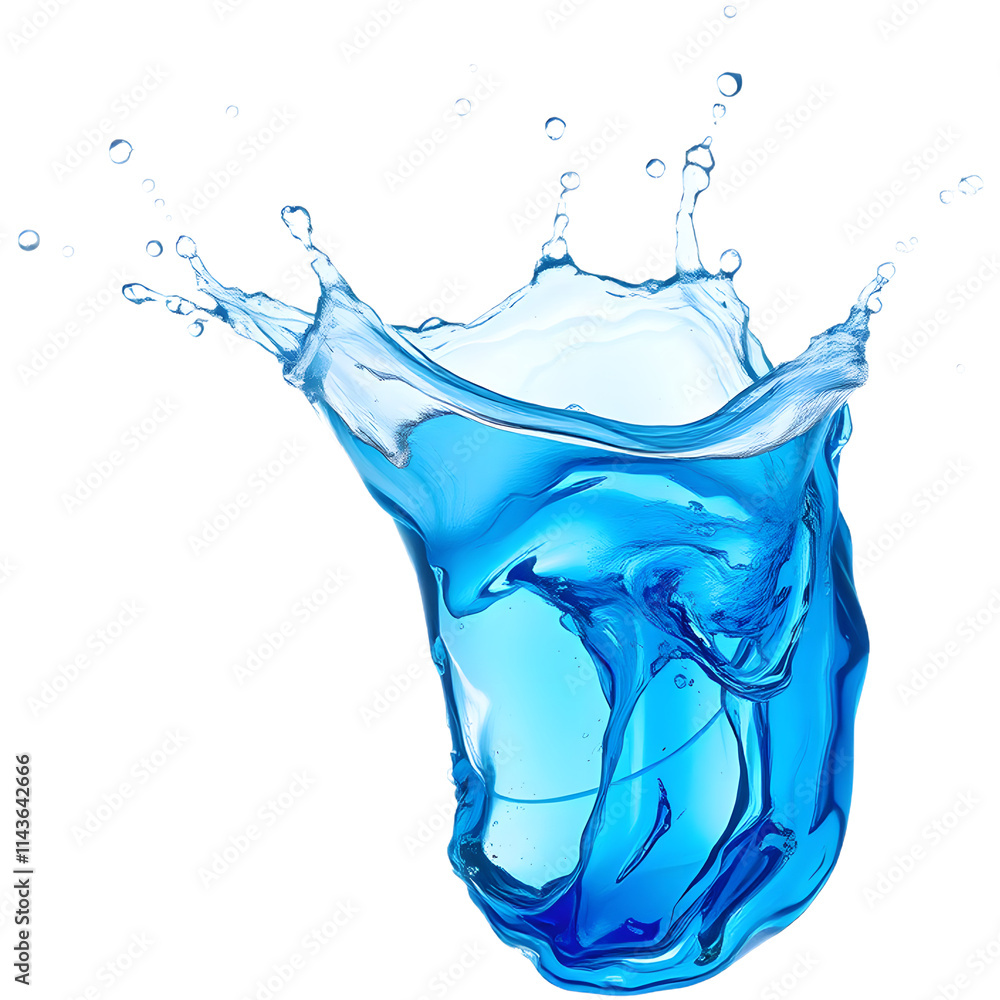 Blue water splash. png isolated background. transparent background ...