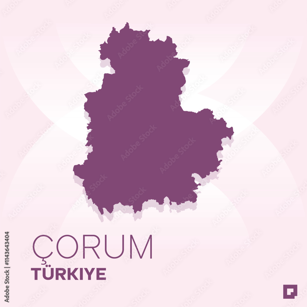 Çorum vector map, Vector map of Çorum, editable eps, AI files, Vector ...