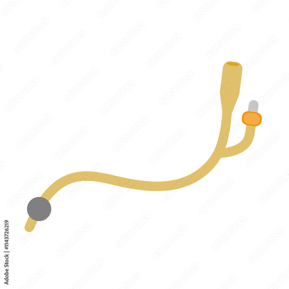 Urinary catheter equipment. Tube from urethra to the internal organ ...