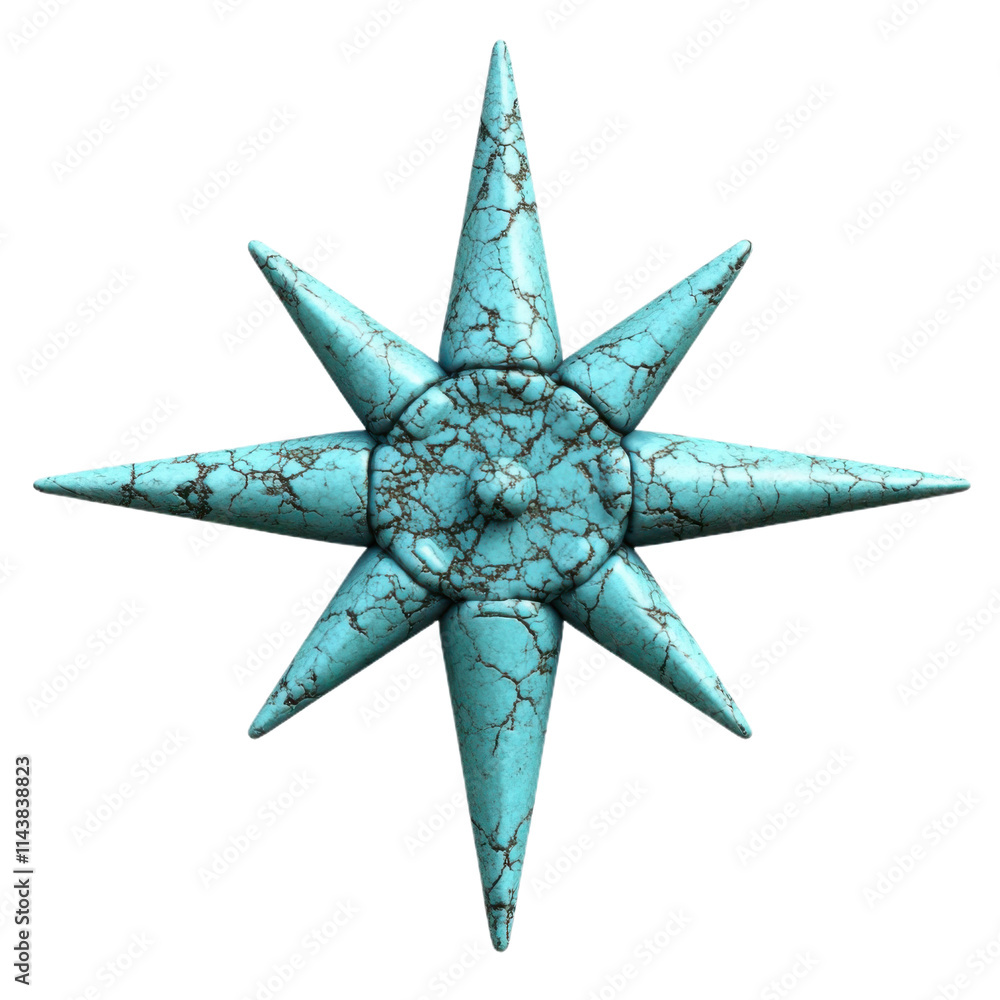 Stock-Foto „Turquoise Native American Spiritual Star Symbol: Ultra ...