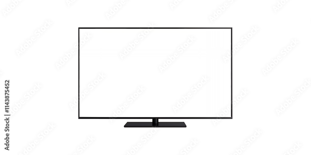 Modern TV screen on transparent background. Cut out png Stock Photo ...