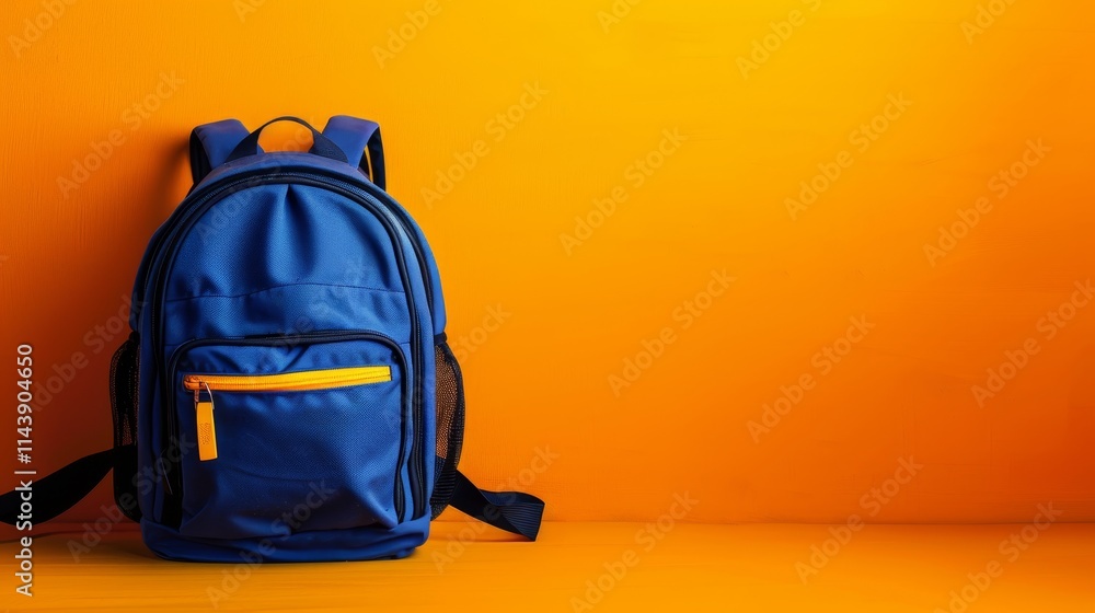 Realistic backpack mockup with background for product design and ...