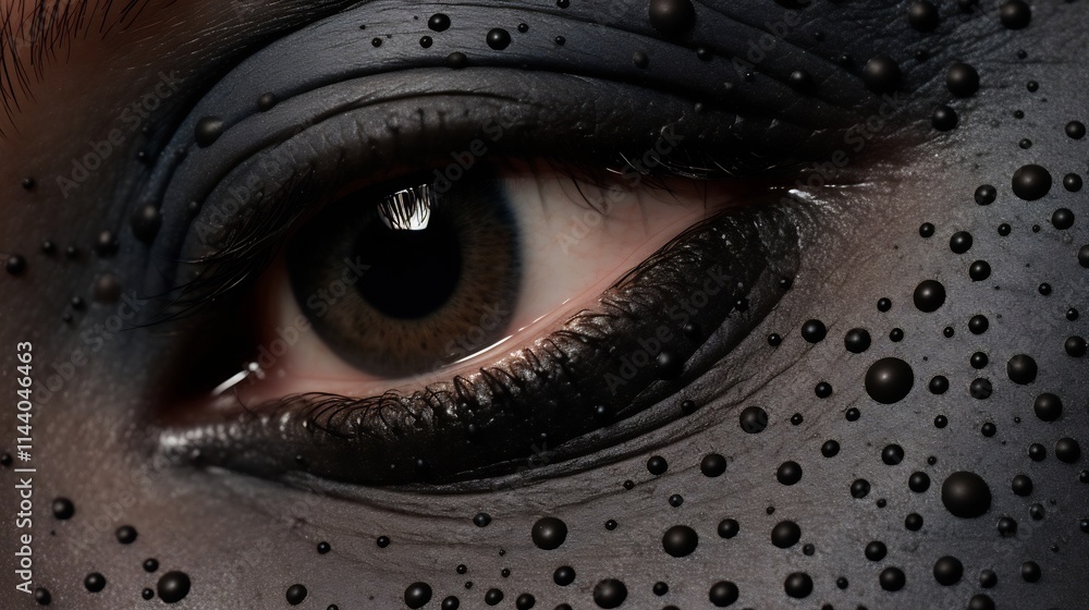 Extreme Close Up Detailed Shot of Blackheads and Clogged Pores on the T ...