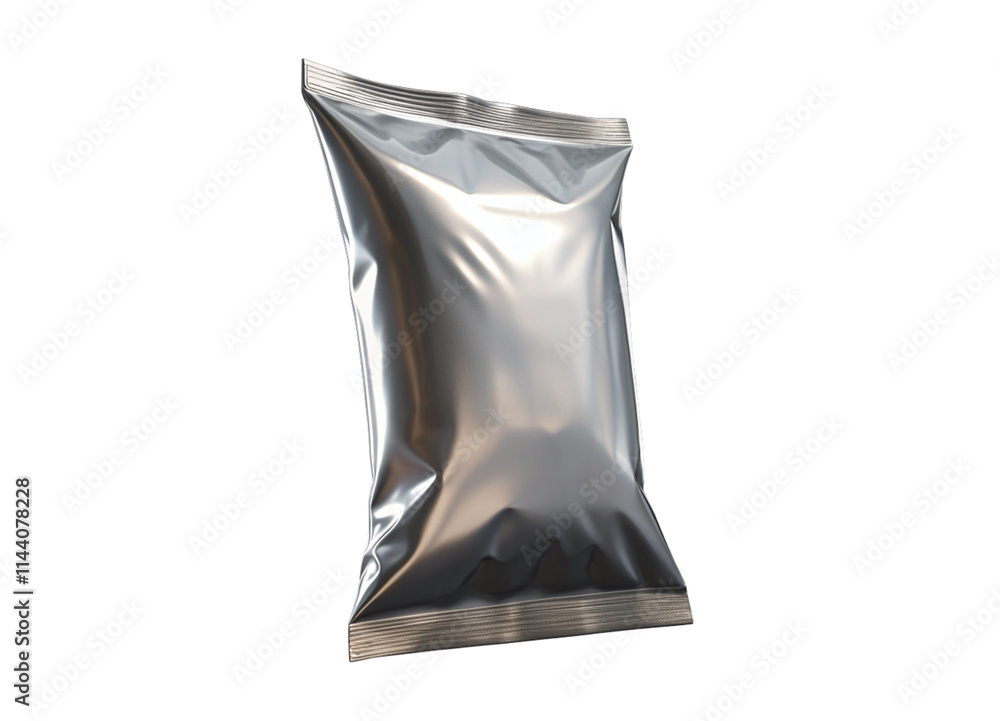 Blank chips bag mockup, food snack bag isolated on white background ...
