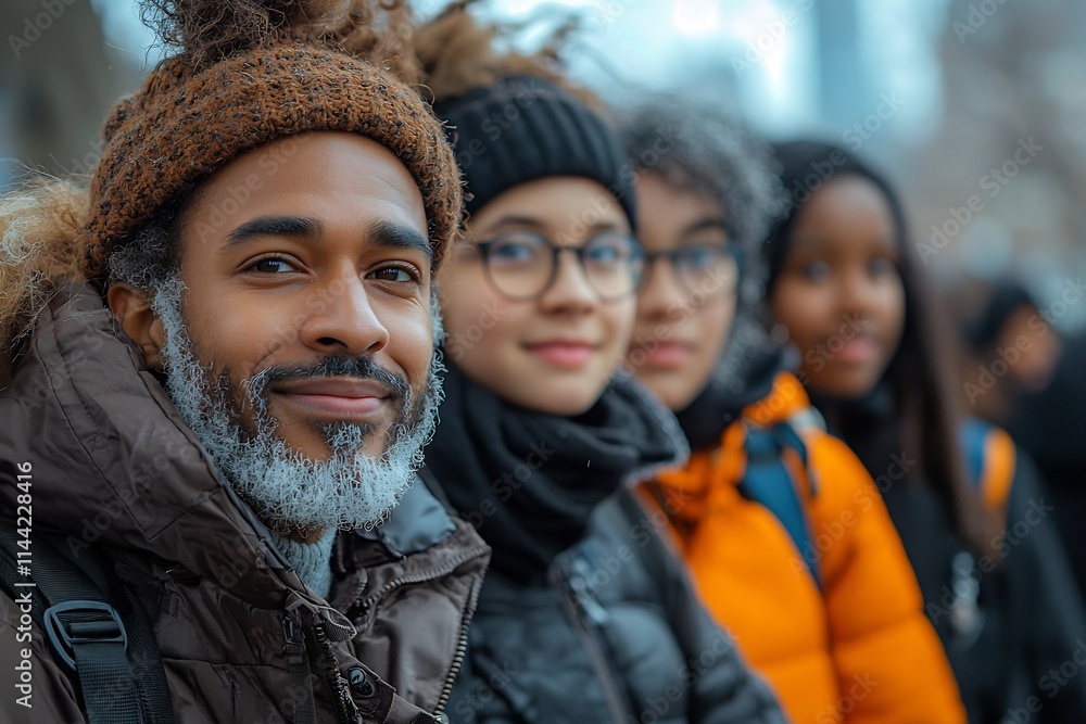 Diverse Group on Guided City Tour Exploring Local Landmarks and ...