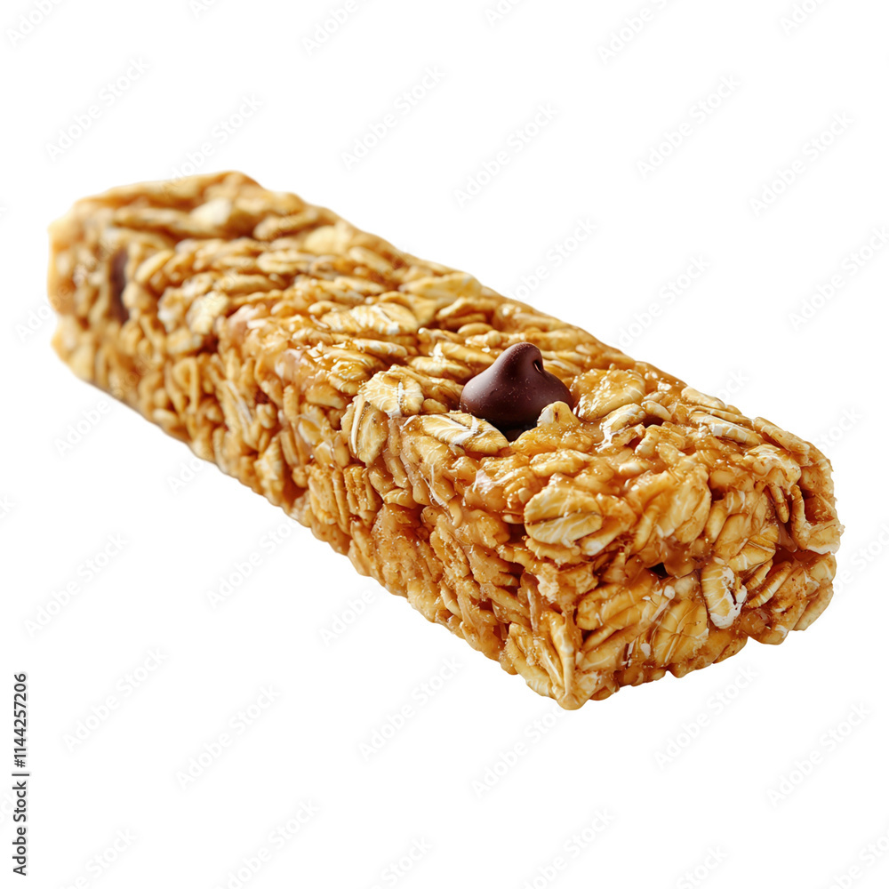 Deliciously chewy cereal bar with oats and chocolate chips a ...