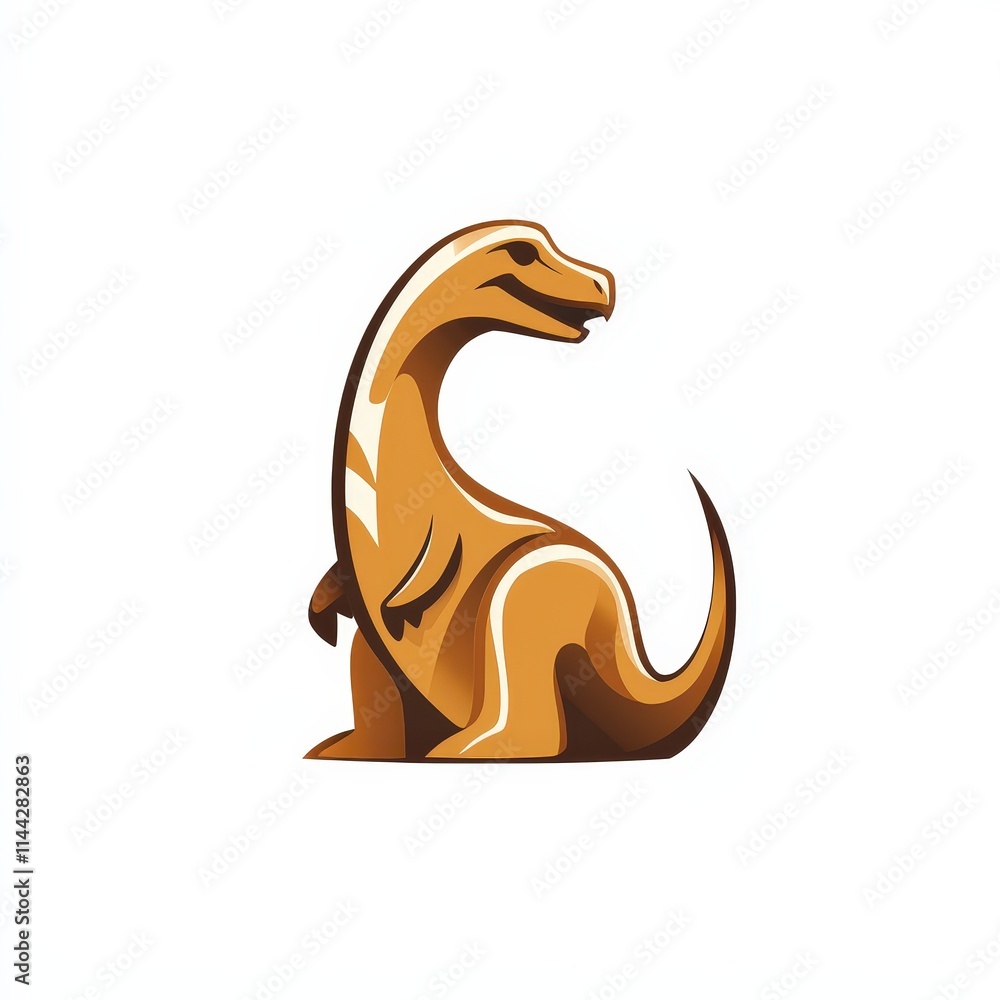 Design of dinosaur icon logo illustration isolated on white background ...