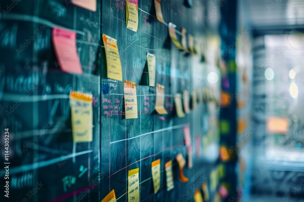 Project Management Using Agile Methodology With Kanban Board Covered In