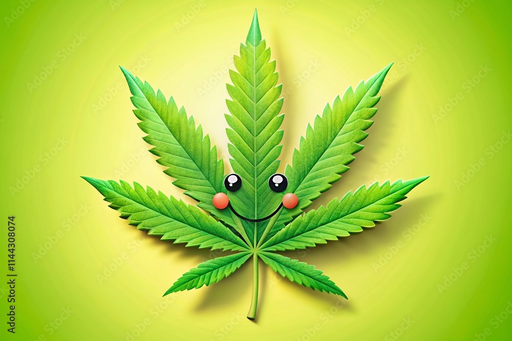 Cartoon Marijuana Leaf Peace Symbol, Happy Cannabis Plant Illustration, Pot Leaf Drawing, Weed ...