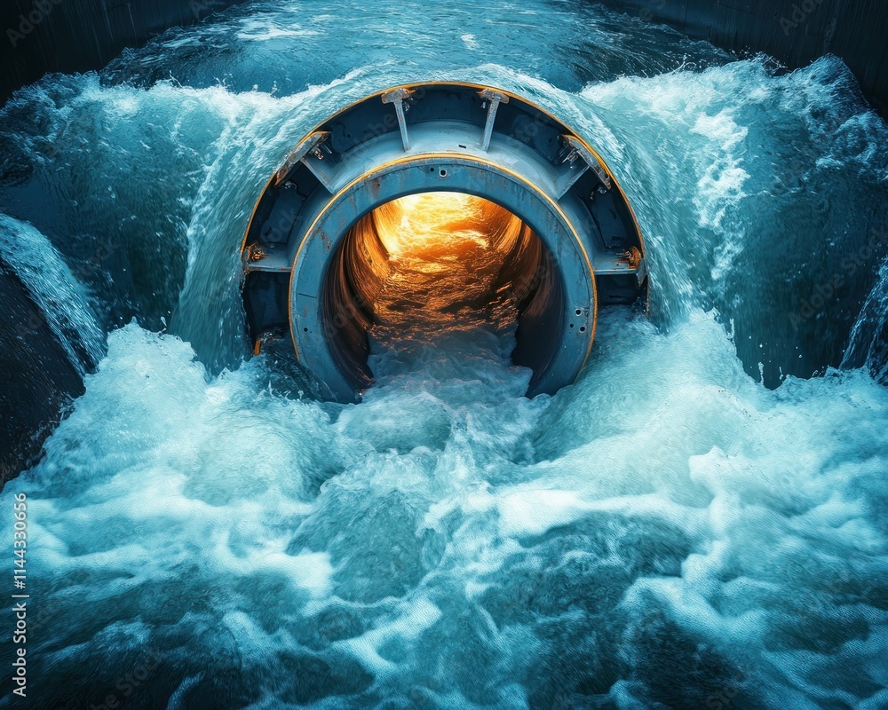 Experience the power of nature with an elegant turbine showcased in a ...