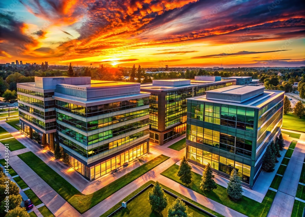 Stunning Drone Zoom Backgrounds: Aerial Office Views, Virtual Meeting ...