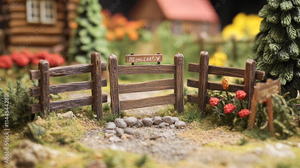 Wooden sign board and fence cartoon farm banner. Wood game signage ...