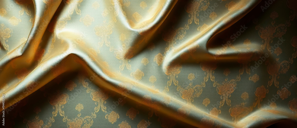 Elegant fabric texture with silky smooth folds and a shimmering surface ...
