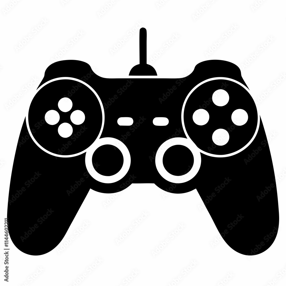 Game pad icon. Game controller silhouette vector design, Video game ...
