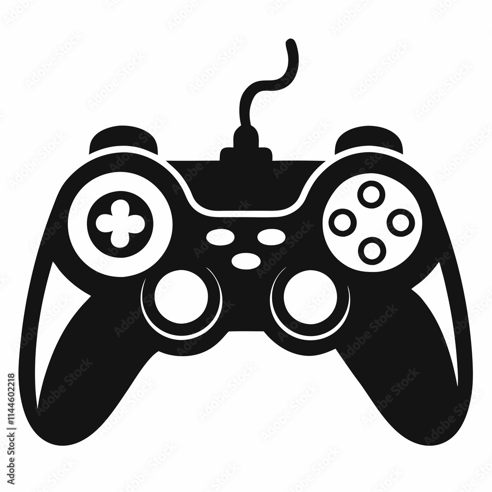 Game pad icon. Game controller silhouette vector design, Video game ...