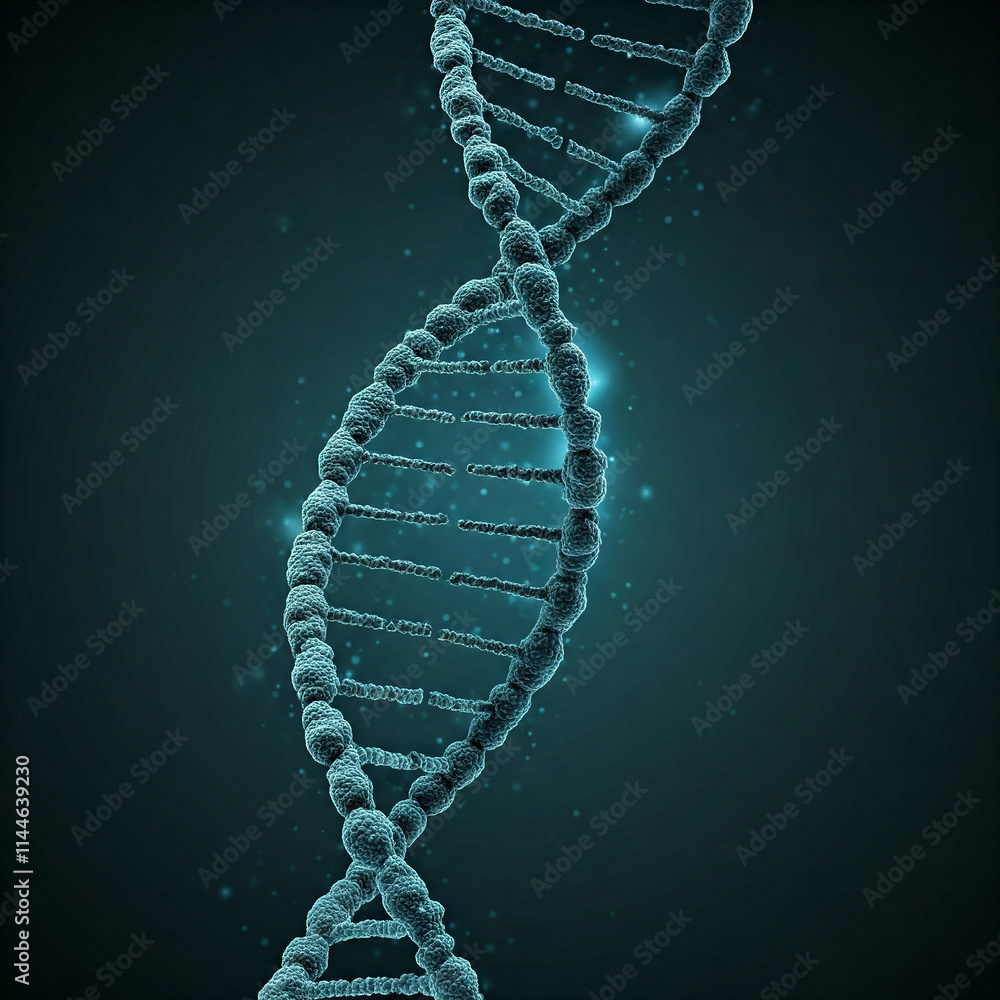 Science template, wallpaper or banner with a DNA and RNA molecules ...