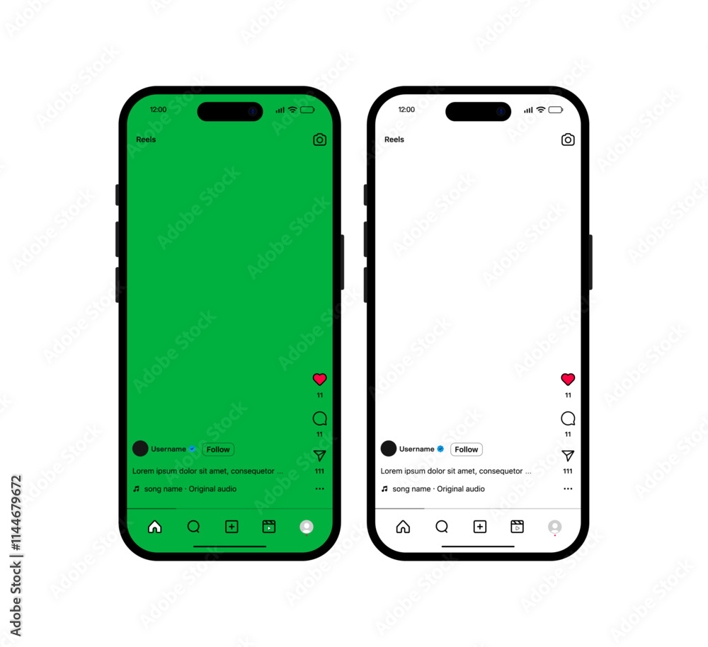 Instagram post feed frame mockup template. Social media carousel post ...