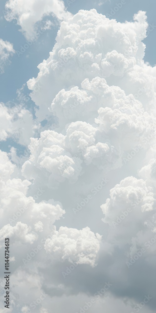 Fluffy white cumulus clouds isolated on a transparent background ...