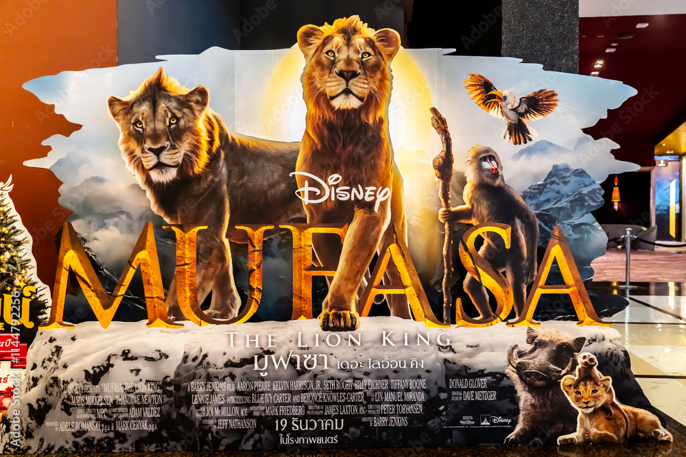 BANGKOK, THAILAND, 19 Dec 2024 - A beautiful standee of a movie called ...