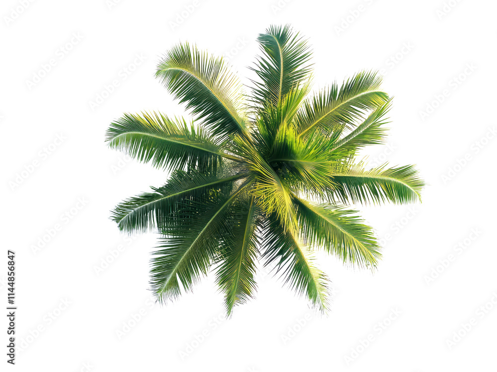 Top view palm tree isolated on transparent background. Stock Photo ...