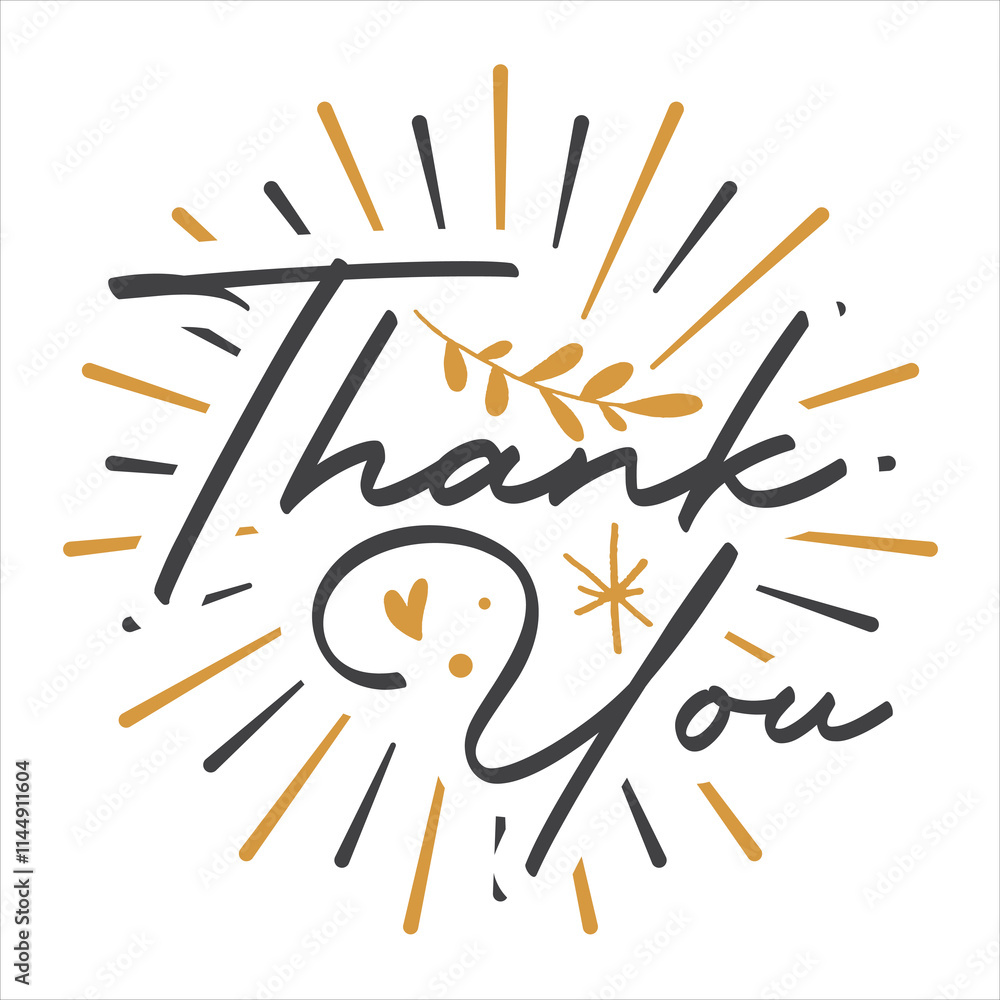 Thank you Design, Thank You handwritten typography, Thank You calligraphy, Thank you card ...