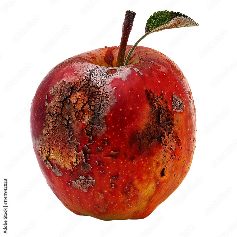 Apple Blight Disease on Apple Tree Isolated on Transparent Background ...
