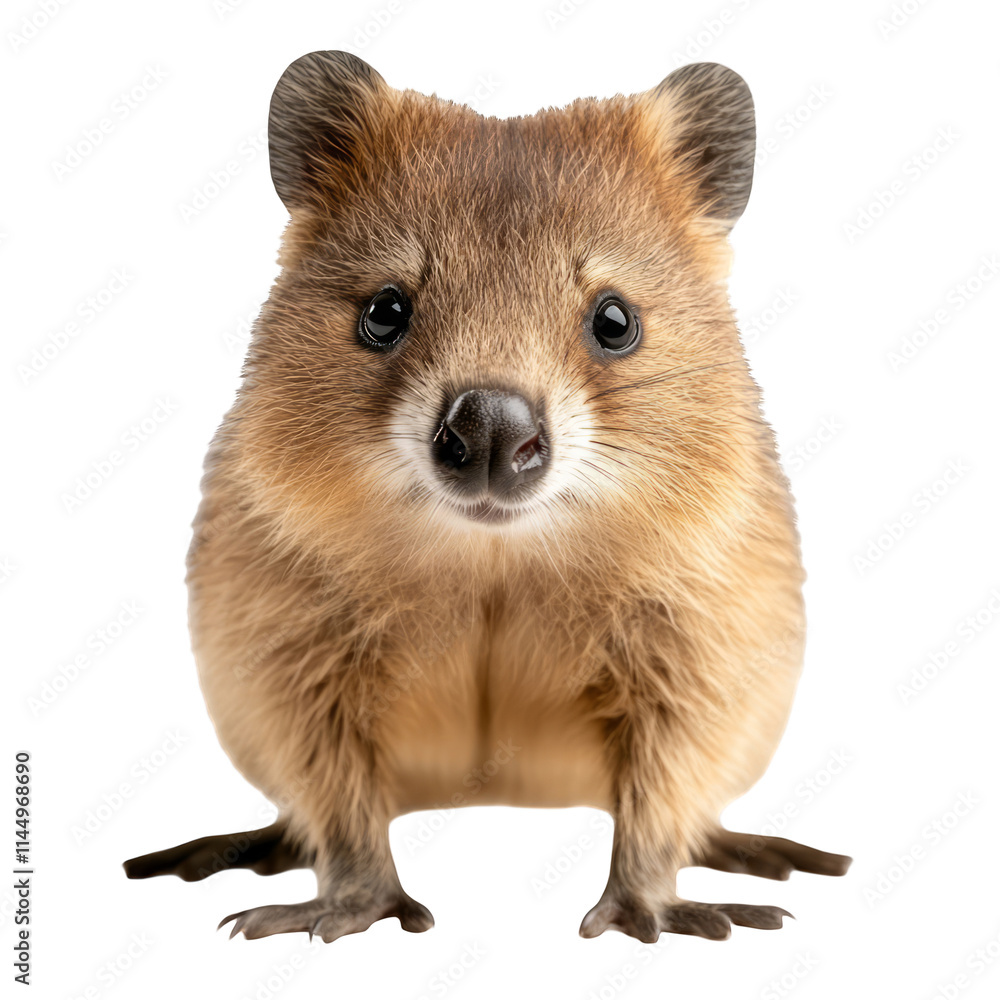 Quokka isolated on white background adorable small marsupial native to ...