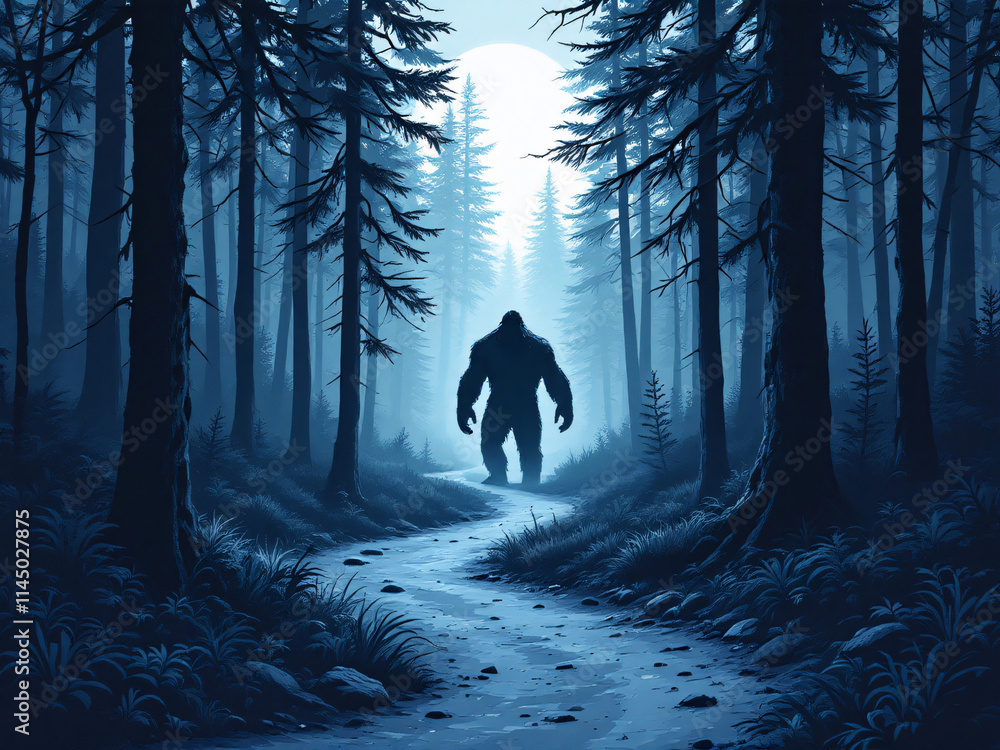 Bigfoot, Sasquatch, forest, creature, mythical, wilderness, nature, folklore, legendary, hairy ...