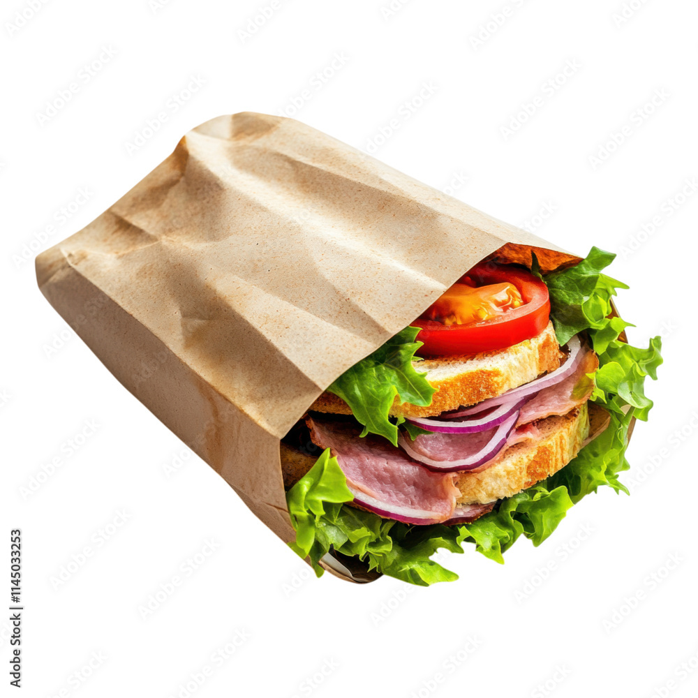 Flat sandwich wrapper mock-up, versatile design for branding ...