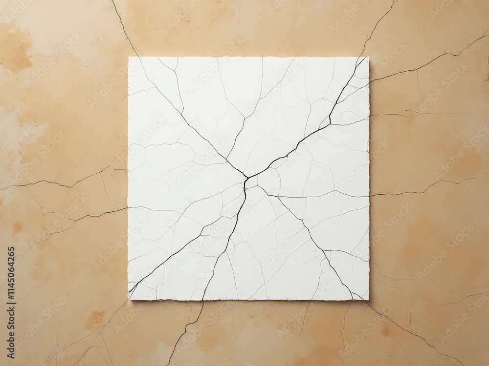 Foto de Stock Cracked surface reveals intricate patterns of ...