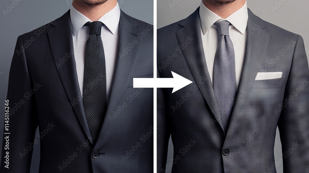 Suit Transformation Showcases Style Evolution With Contrasting Fabrics ...