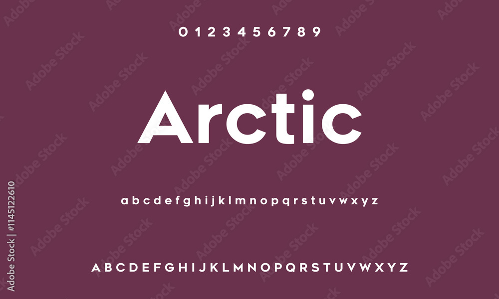 Modern Bold Font. Sans Serif Font. Regular Uppercase Lowercase ...