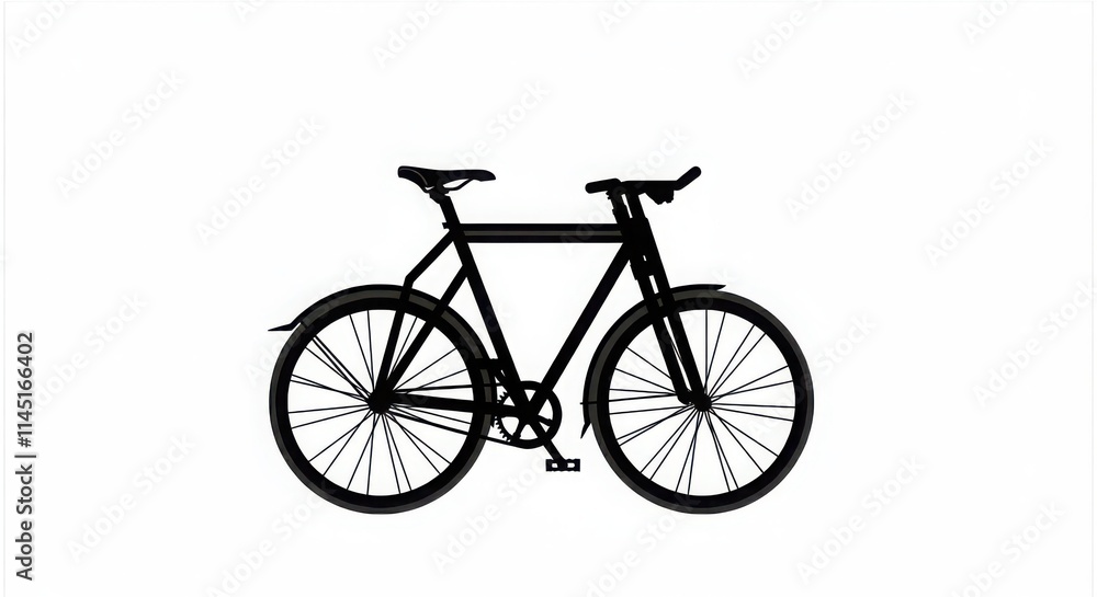 Cycle black and white Silhouette isolated background, Silhouette of a ...