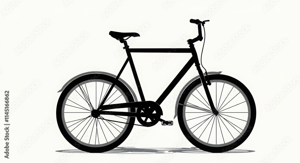 Cycle black and white Silhouette isolated background, Silhouette of a ...