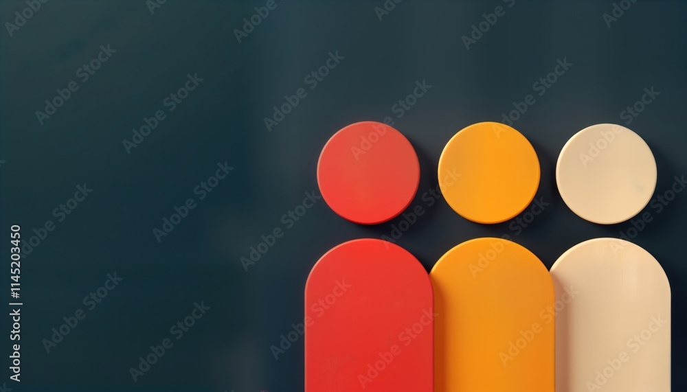 Colorful abstract design represents diversity, inclusion. Modern ...