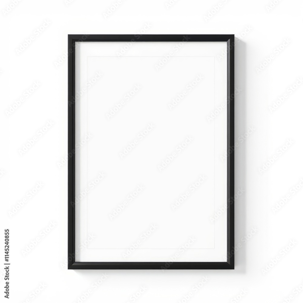 Picture poster frame isolated black frame blank portfolio mockup a ...