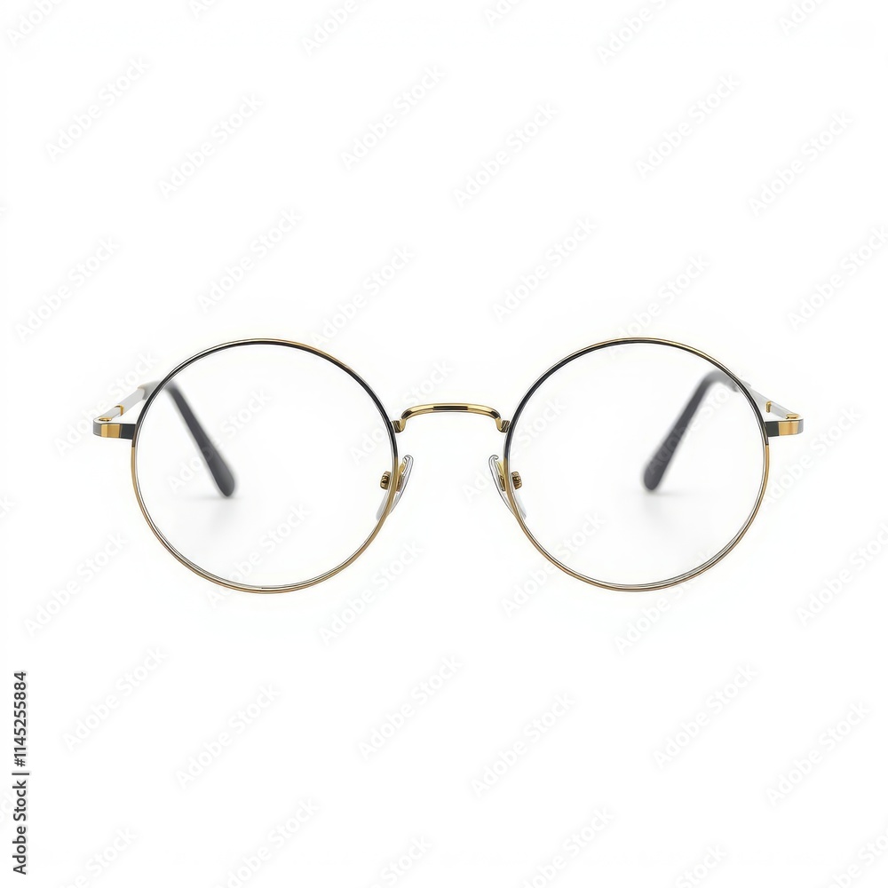 Vintage circular eyeglasses isolated on a transparent background frame ...