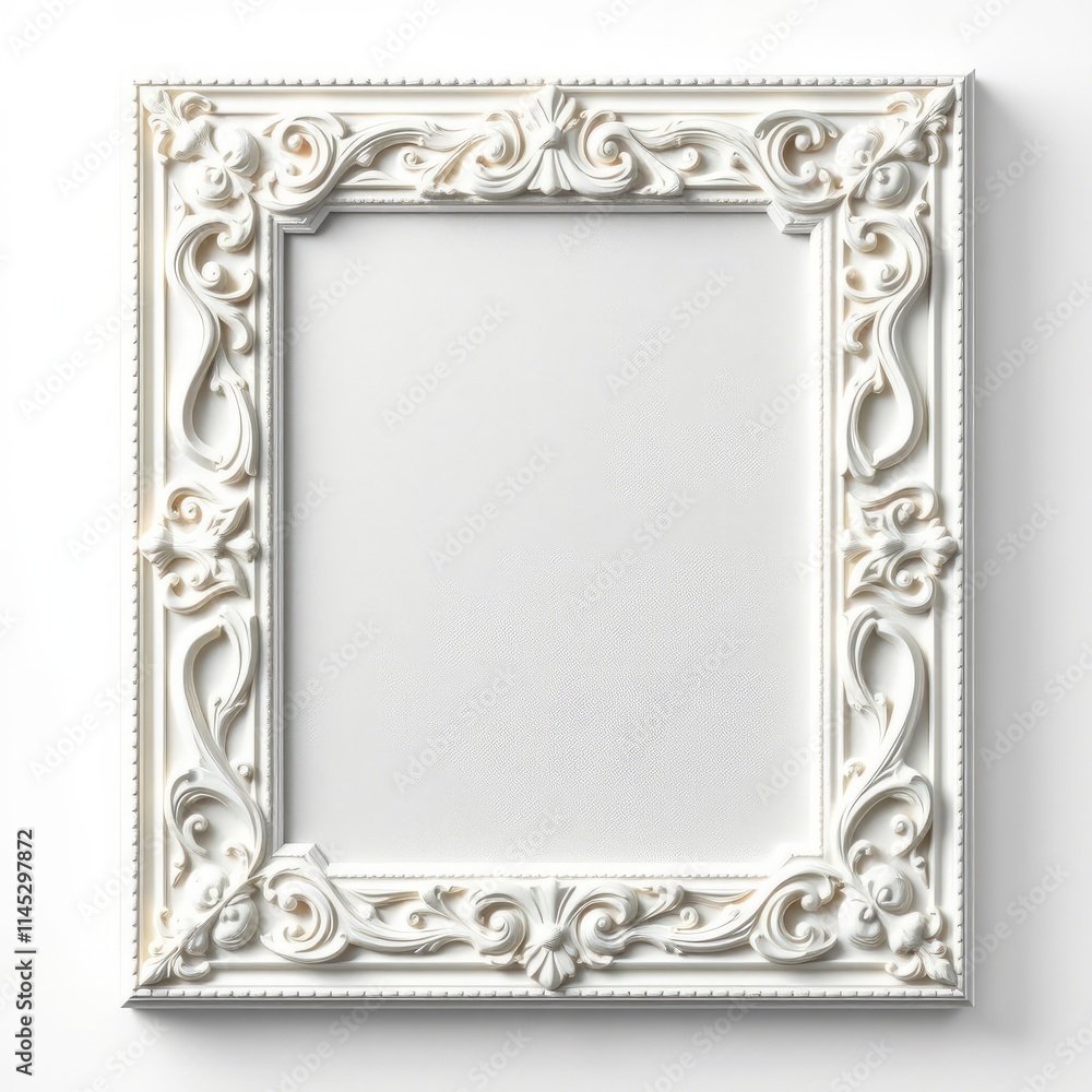 Bas-relief an art nouveau frame sculpture texture white backgrounds ...