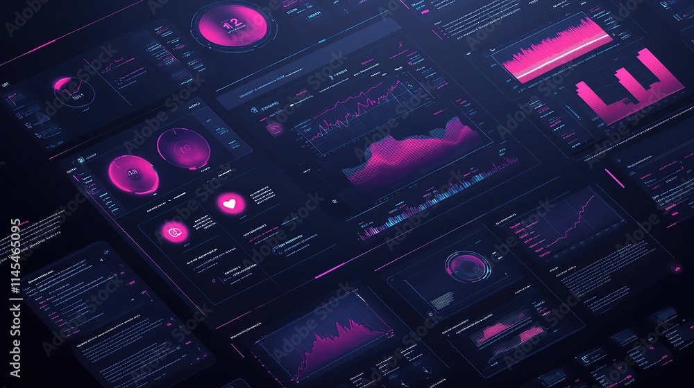 Colorful Digital Health Care Records Interface for Data Visualization ...