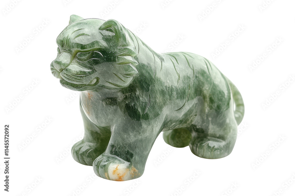 Handcarved jade tiger figurine for chinese new year Stock Photo | Adobe ...