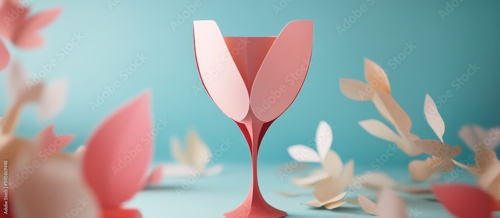 DIY paper goblet greeting card tutorial for children Simple step by ...
