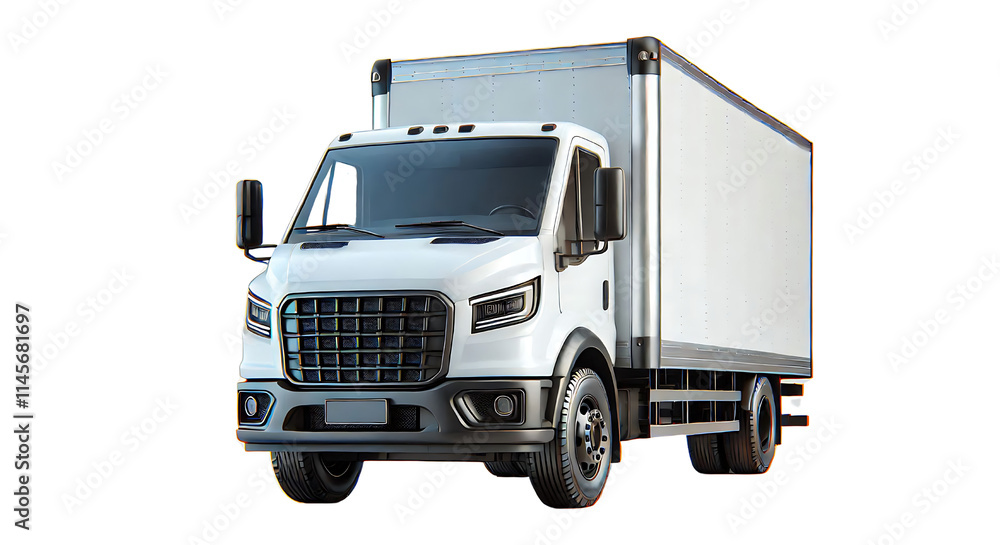 Cargo truck Lorry front view for make mockup isolated on background ...